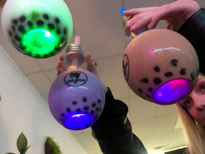 Bubble Tea Light Bulbs & Matcha Strawberry Banana Chocolate Truffle ...