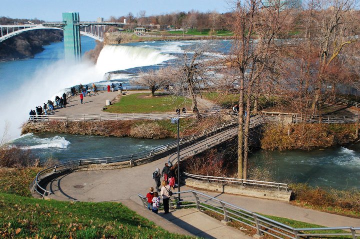 American Falls and Bridal Veil Falls – Luna Island – Niagara Falls, New ...