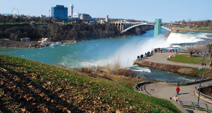 American Falls and Bridal Veil Falls – Luna Island – Niagara Falls, New ...
