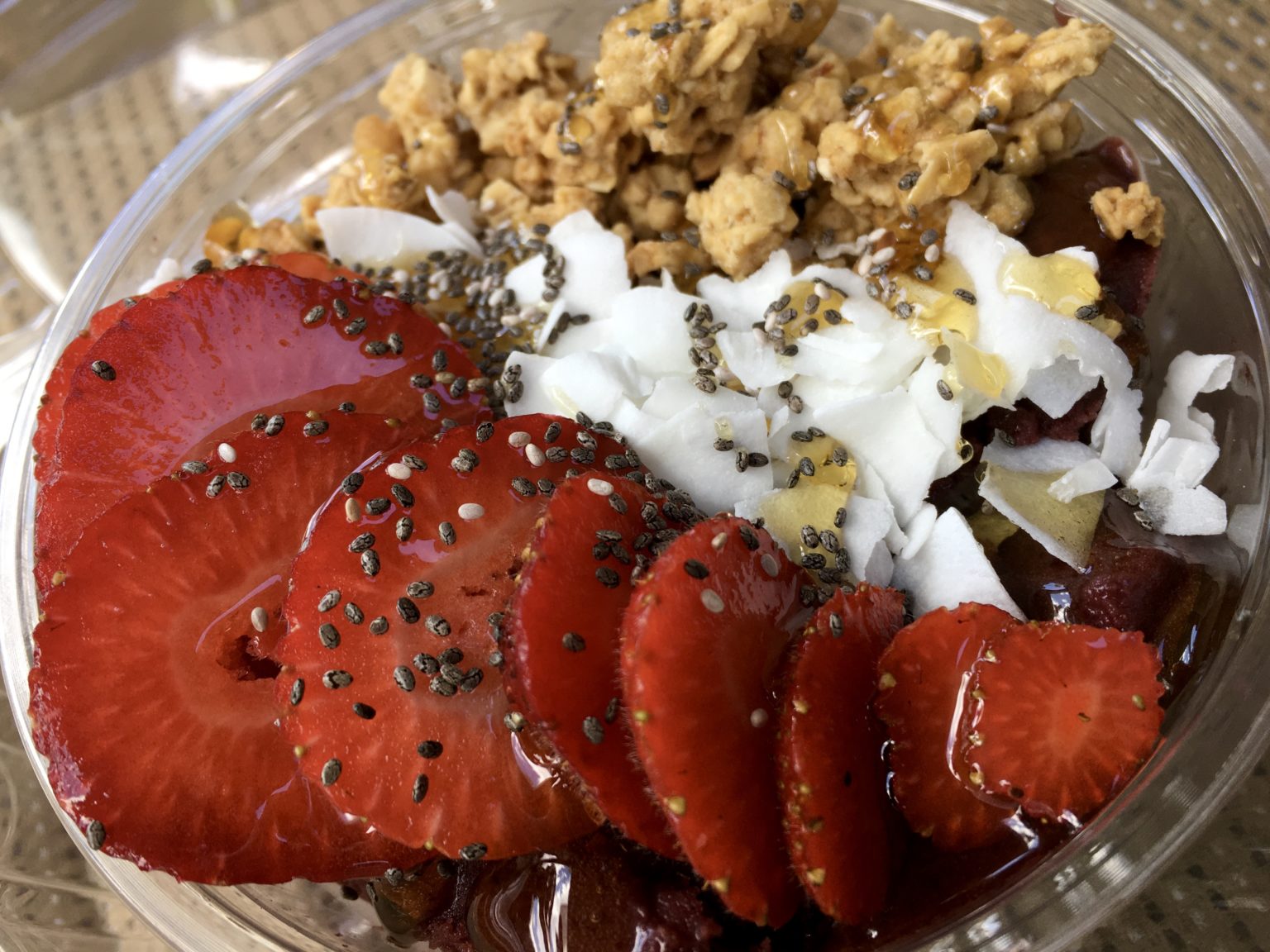 Strawberry Acai Bowl and a Front Porch Cold Brew from Poet’s South ...