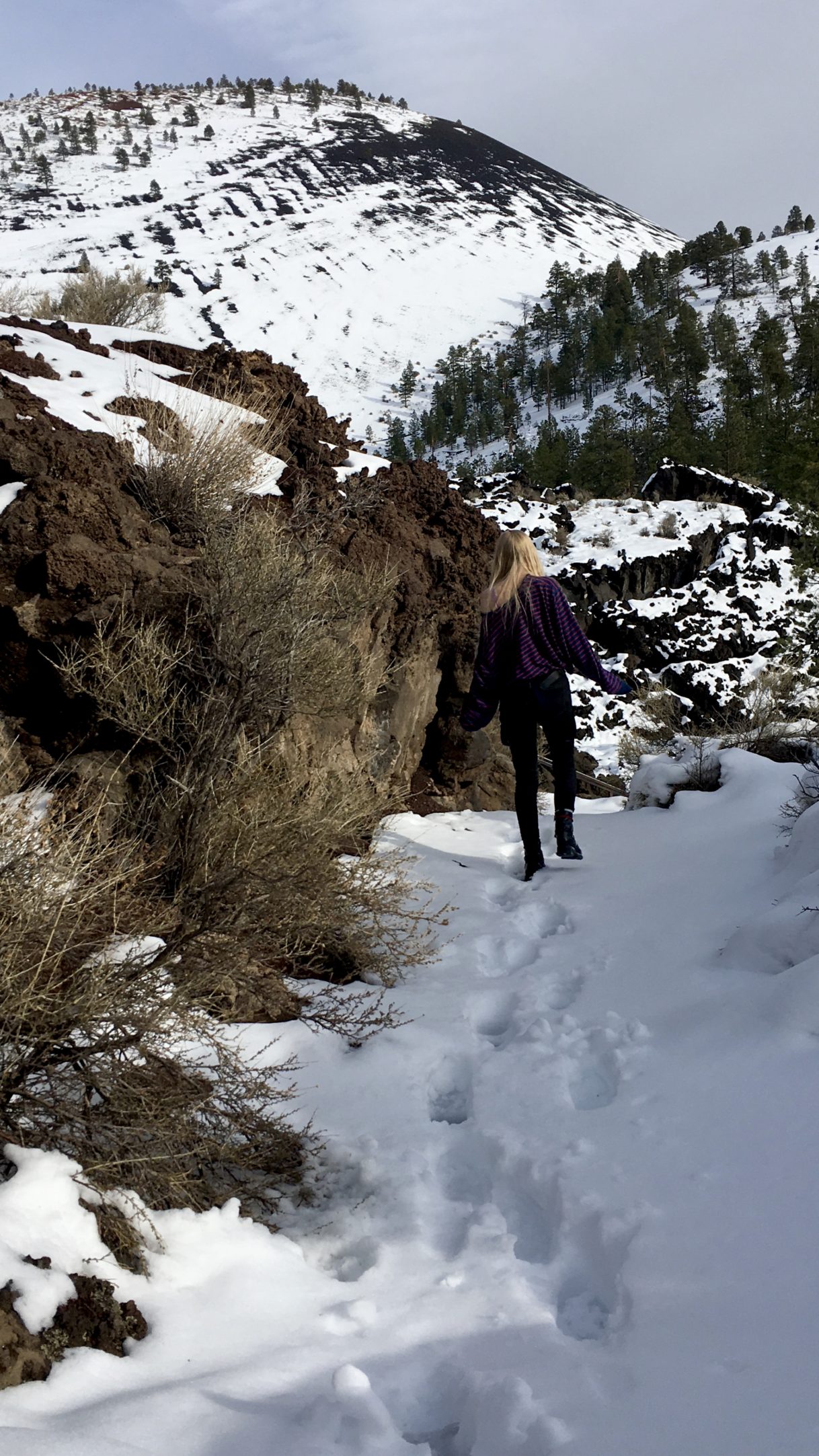 Throwing Snowballs on the Lava Flow Trail – Sunset Crater Volcano ...