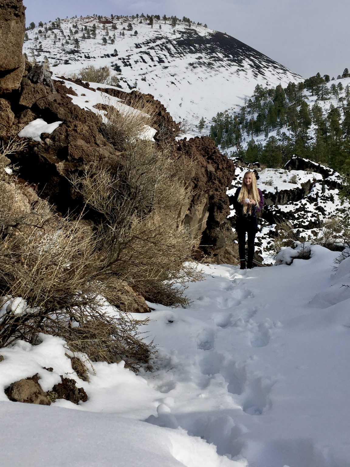 Throwing Snowballs on the Lava Flow Trail – Sunset Crater Volcano ...