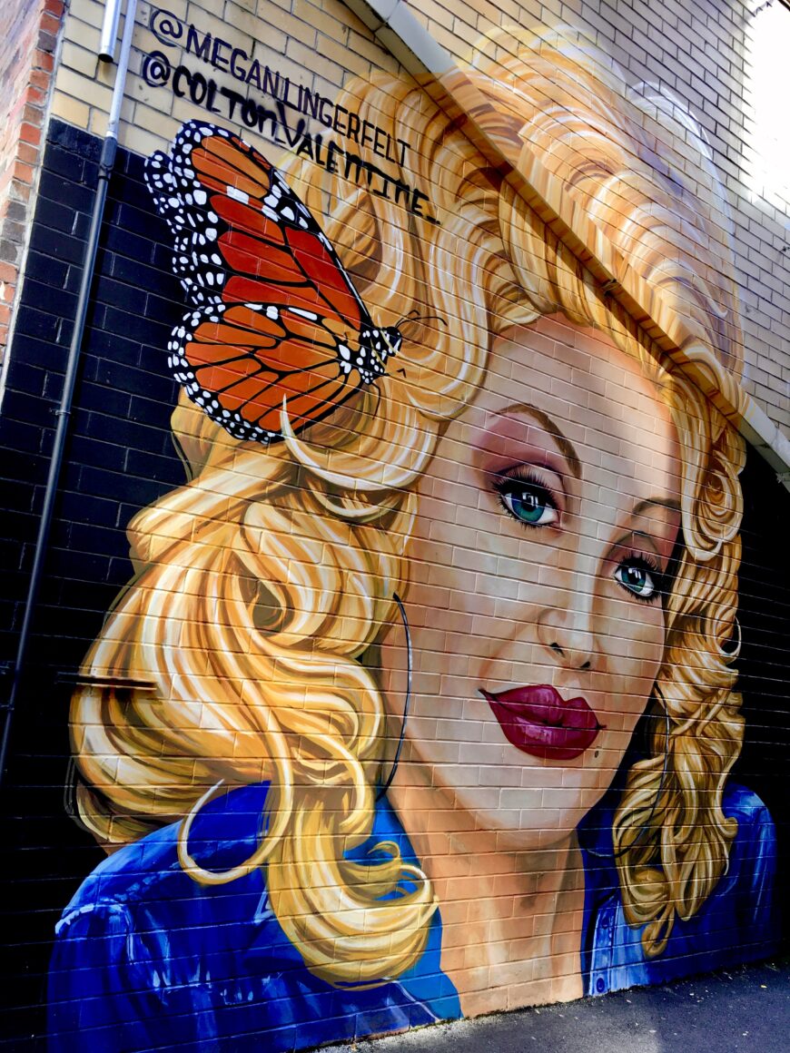 The Queen of East Tennessee: Dolly Parton Mural in Strong Alley by ...
