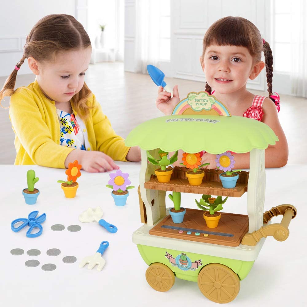 Life’s a Garden Dig It: BeebeeRun Flower Garden Market Cart Toy for ...