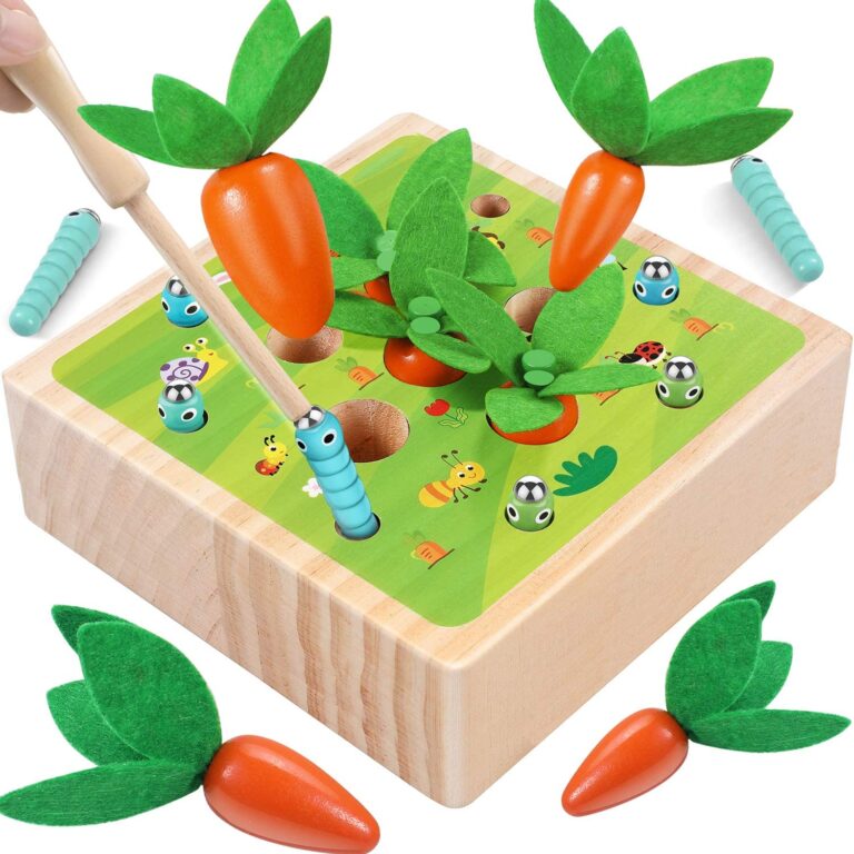 Smart Gifts: Carrot Harvesting and Worm Digging Wooden Magnetic ...