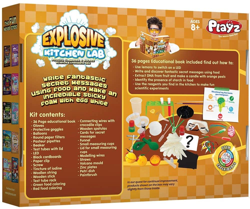 Kitchen Science: Playz Explosive Kitchen Lab 26+ Physics, Chemistry ...
