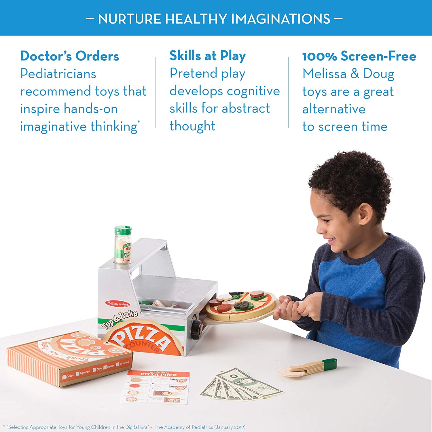 Brain Food: Pretend Pizzeria – Melissa & Doug Wooden Pizza Counter ...