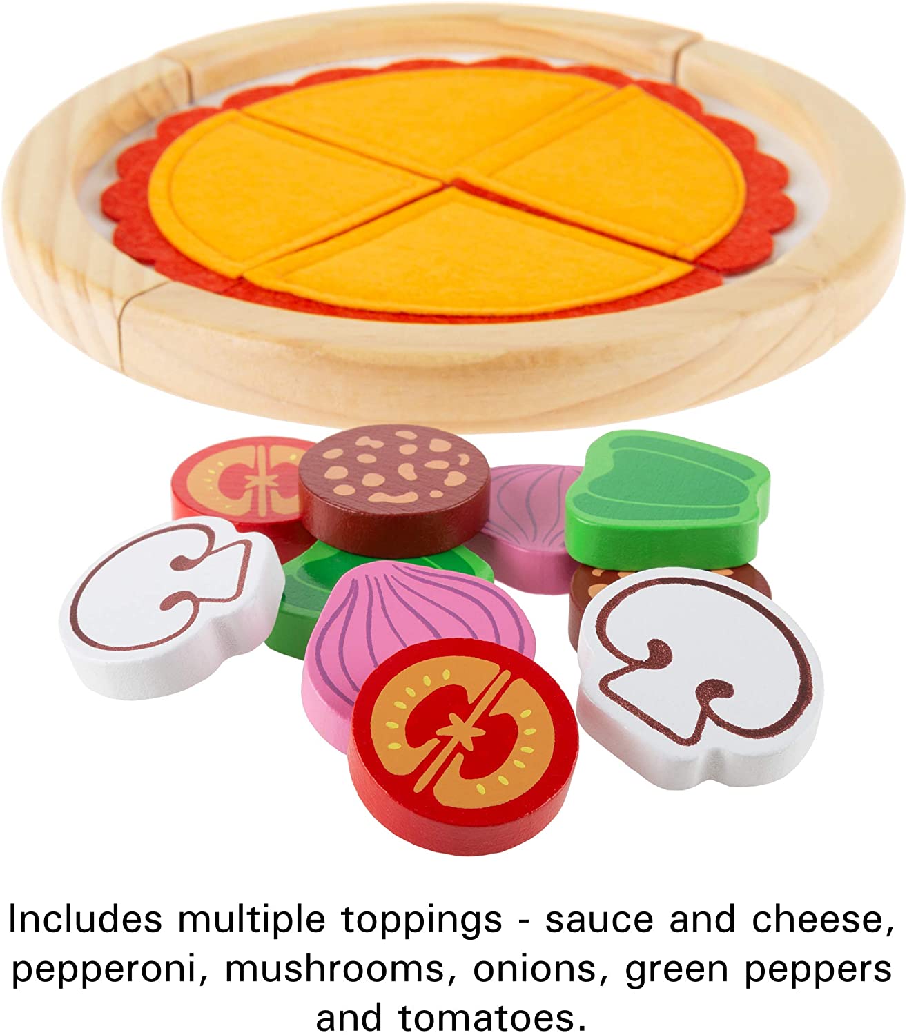 Brain Food: Pizzeria – Hey! Play! Pretend Play Pizza Set -Wooden Toy ...