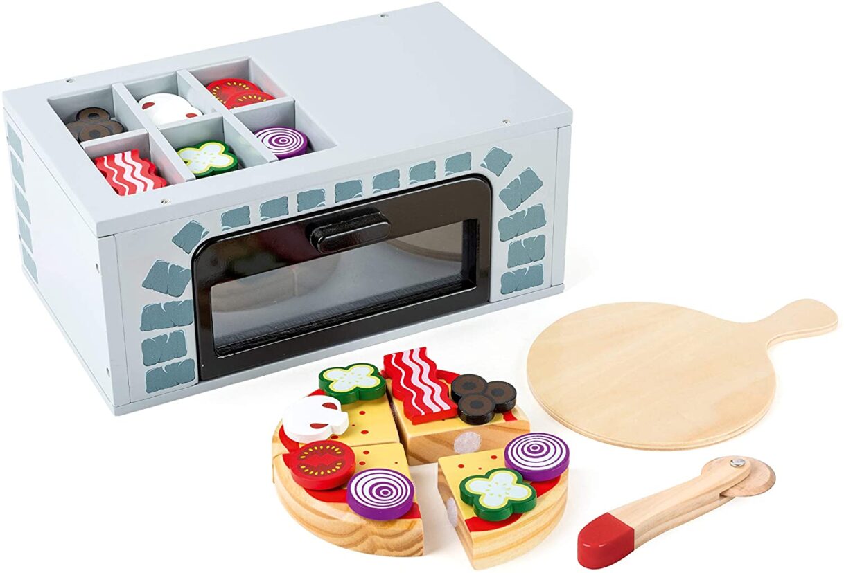 Brain Food: Pretend Pizzeria – Small Foot Wooden Toys Pizza Oven Play ...