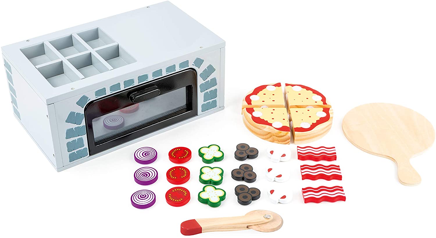 Brain Food: Pretend Pizzeria – Small Foot Wooden Toys Pizza Oven Play ...