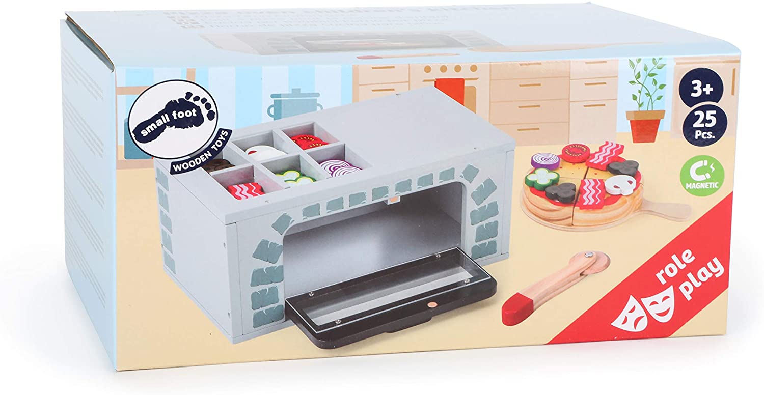 Brain Food: Pretend Pizzeria – Small Foot Wooden Toys Pizza Oven Play ...
