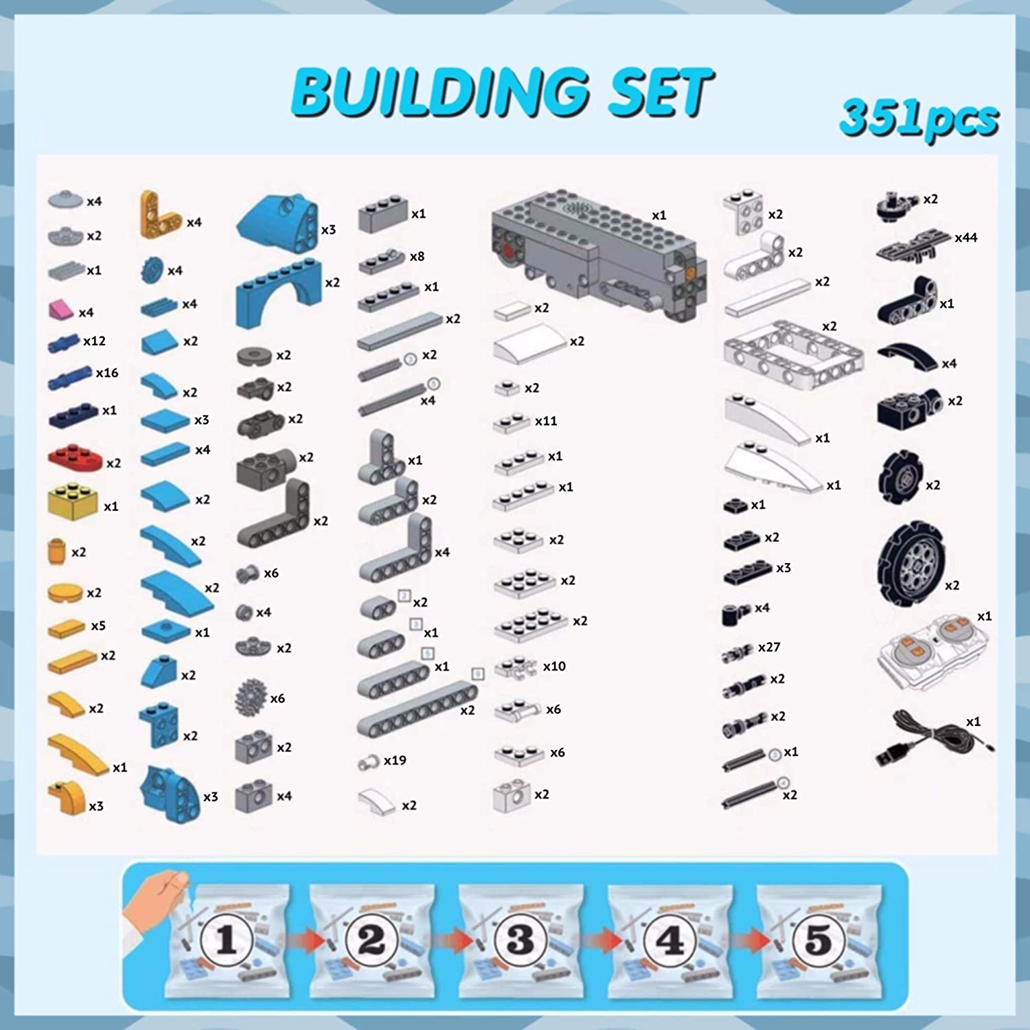 Robotics: GOOMY Build a Robot Remote Control Blocks Kit Intelligent RC ...