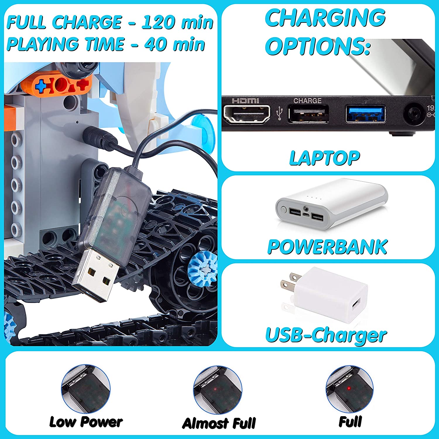 Robotics: GOOMY Build a Robot Remote Control Blocks Kit Intelligent RC ...