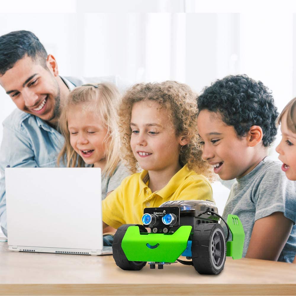 Robotics: STEM Robot Kit – Robobloq Q-Scout DIY Mechanical Building Robotic Coding Kit with ...