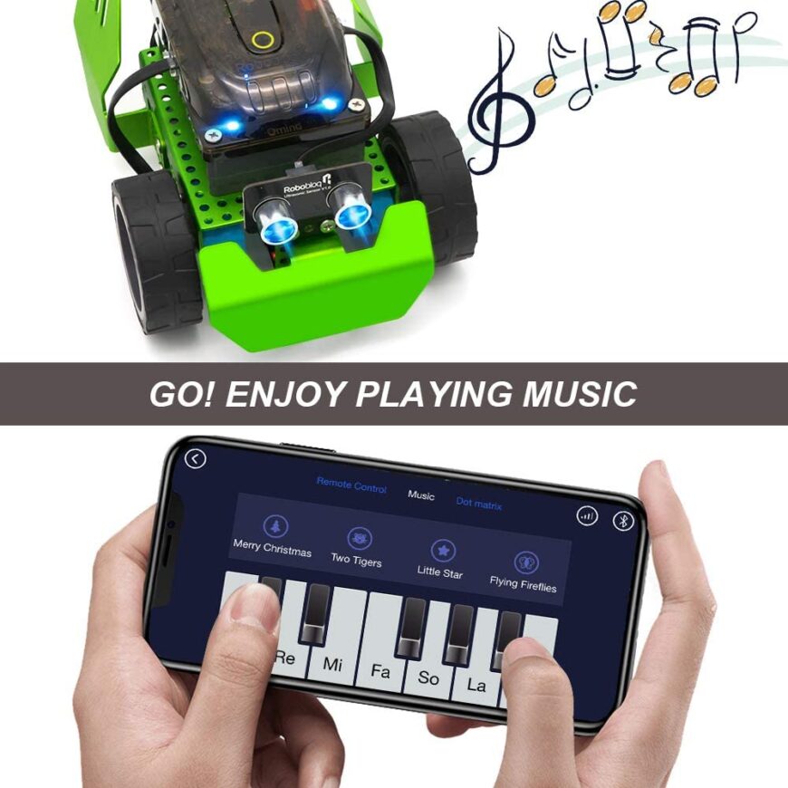 Robotics: STEM Robot Kit – Robobloq Q-Scout DIY Mechanical Building Robotic Coding Kit with ...