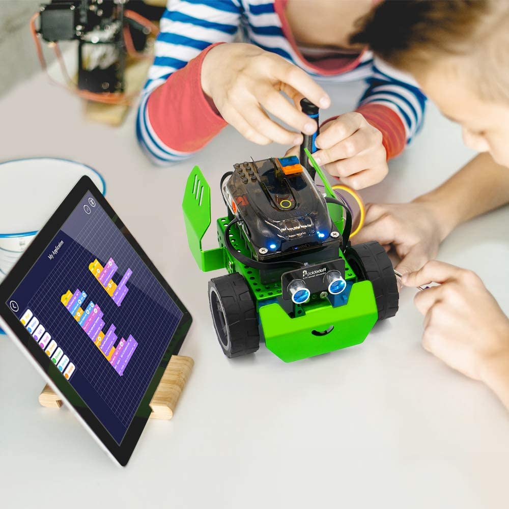 Robotics: STEM Robot Kit – Robobloq Q-Scout DIY Mechanical Building Robotic Coding Kit with ...