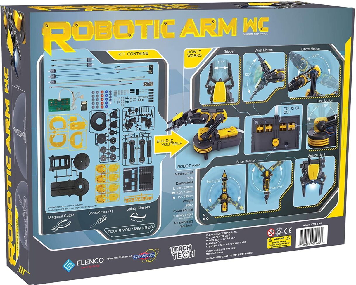 Robotics: Elenco Teach Tech “Robotic Arm Wire Controlled”, Robotic Arm ...