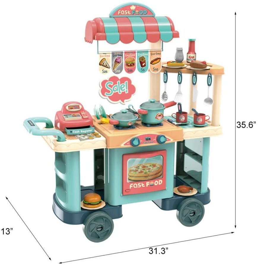 Hip Kids Food, Farm, and Fun: KIDTOY Mini Kitchen Fast Food Truck ...