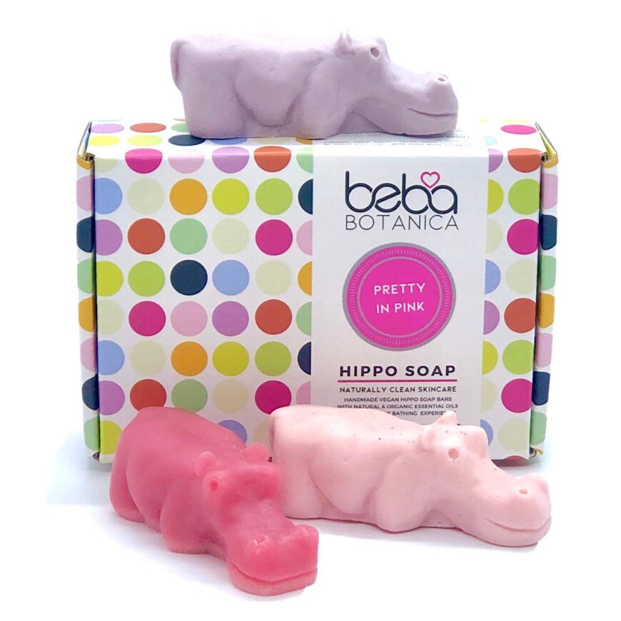 HIPPO SOAP (Pretty in Pink) – 3 x 90g bars – Luxurious Vegan Soap Made ...