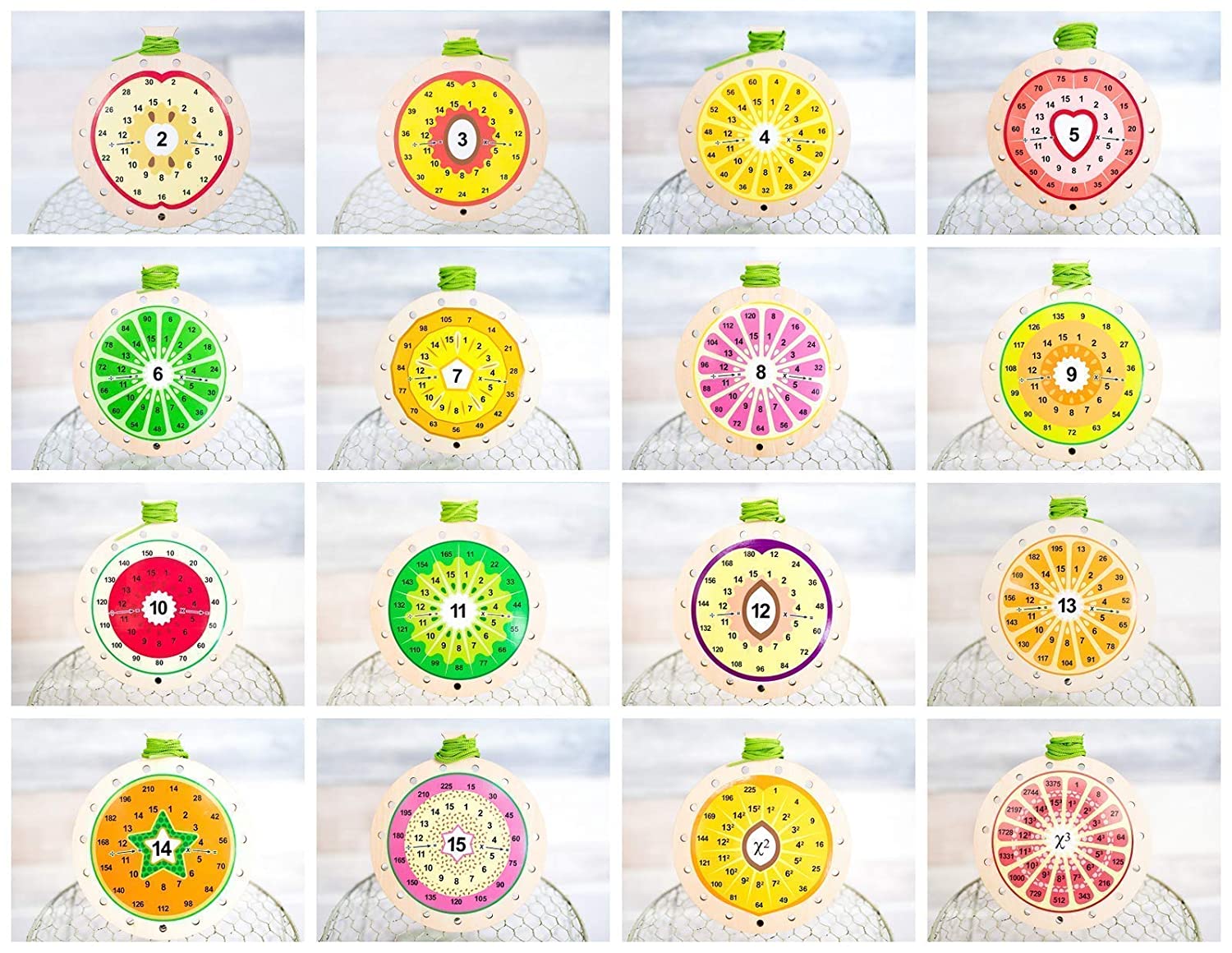 Math Fruit 15 – Educational Lacing Toy – Multiplication Division Skip ...