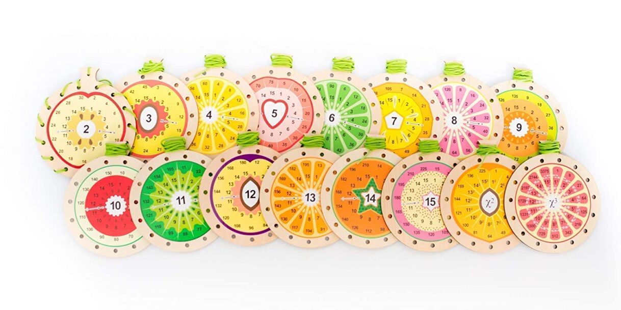 Math Fruit 15 – Educational Lacing Toy – Multiplication Division Skip ...