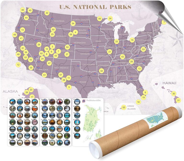 Collection of 63 Stickers Set – All US National Parks and Large Size ...