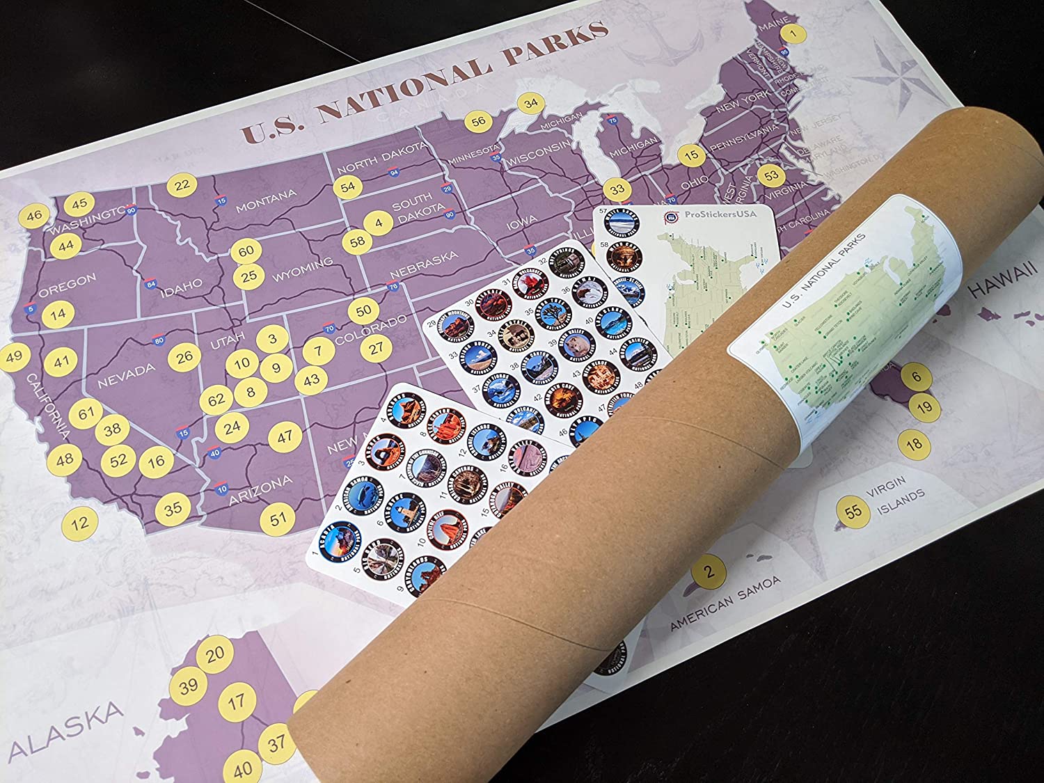 Collection of 63 Stickers Set – All US National Parks and Large Size ...
