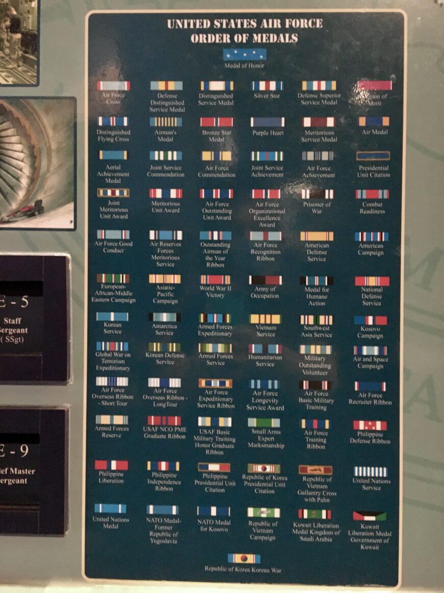 Museum of Aviation – United States Air Force Order of Medals – Warner ...