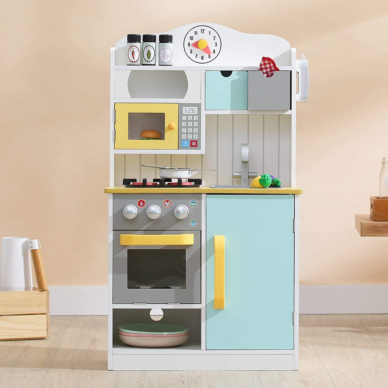 Teamson Kids Little Chef Florence Classic Kids Play Kitchen Toddler ...