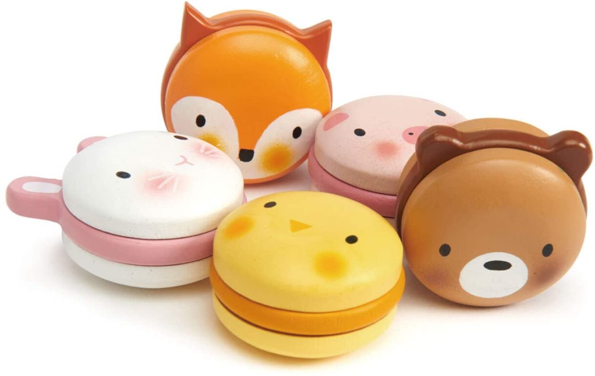 Tender Leaf Toys – Animal Macarons – 5 Wooden Animal Themed Macarons ...